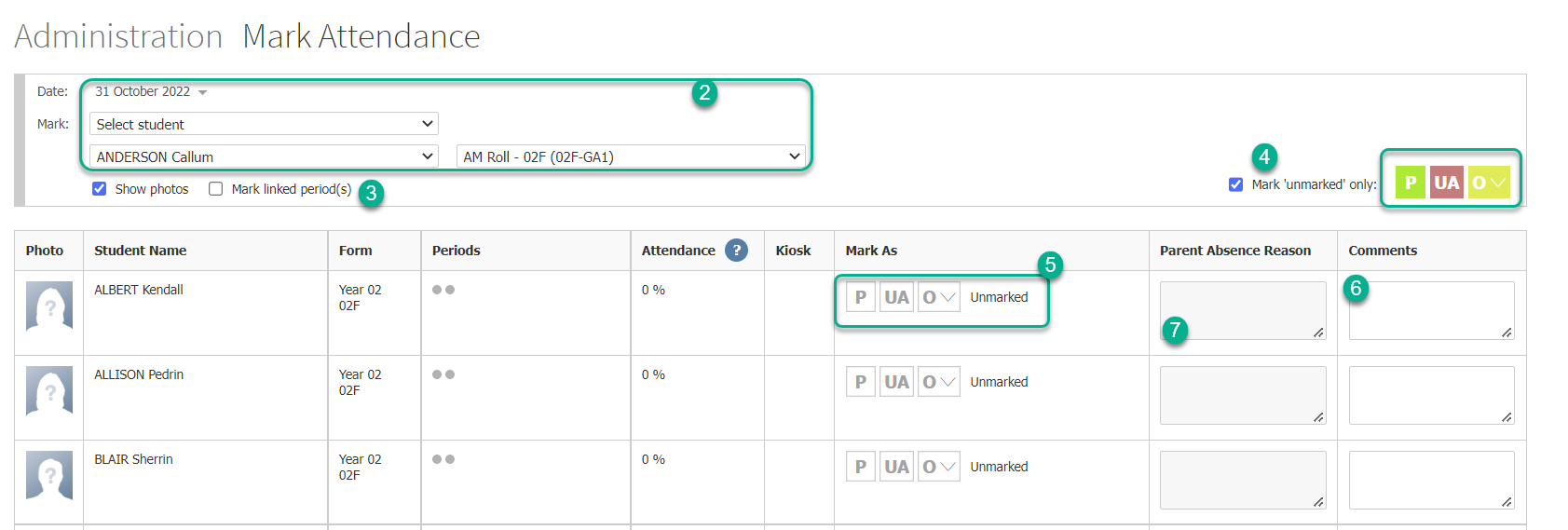 Marking attendance in XUNO as an Administrator Marking attendance in XUNO as an Administrator
